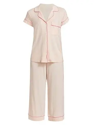 Eberjey Gisele Cropped Pajama Set Belinni Bright Pink