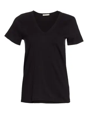 Rag & Bone V-neck Cotton Tee - Black