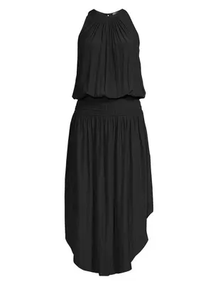 Ramy Brook Audrey Blouson Midi-dress - Black