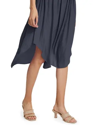 Ramy Brook Audrey Blouson Midi-dress - Navy