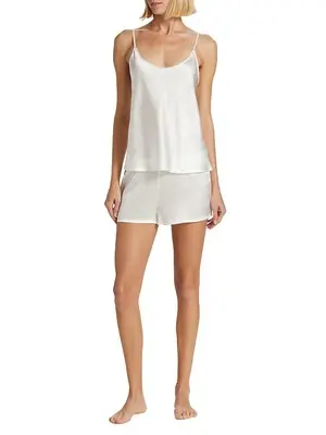 La Perla 2-piece Silk Camisole & Shorts Pajama Set