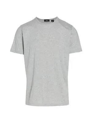 Theory Precise Luxe Cotton T-shirt Charcoal Heather