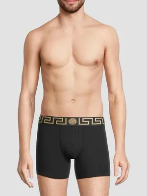 Versace 2-pack Trunk Boxer Briefs - Black Grey