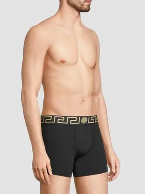Versace 2-pack Trunk Boxer Briefs - Black Grey