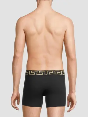 Versace 2-pack Trunk Boxer Briefs - Black Grey