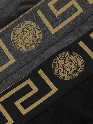 Versace 2-pack Trunk Boxer Briefs - Black Grey