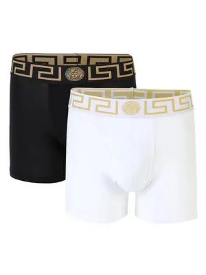 Versace 2-pack Trunk Boxer Briefs Black White