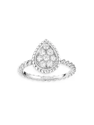 Boucheron Serpent Bohème 18k & 0.32 Tcw Diamond Small Ring - White Gold