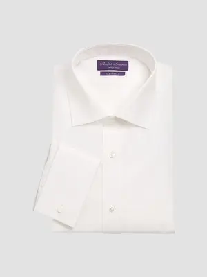 Ralph Lauren Purple Label Aston Cotton Poplin Dress Shirt - White
