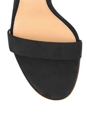 GIANVITO ROSSI Portofino Suede Sandals - Praline