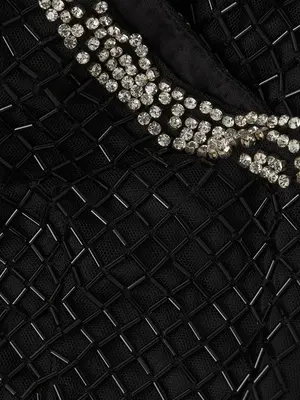 Mac Duggal Beaded Column Gown - Black