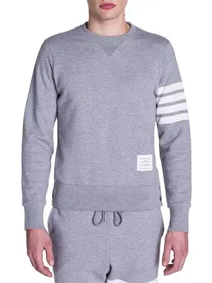 Thom Browne Bar Striped Sleeve Sweatshirt - Grey