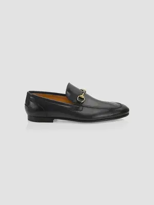 Gucci Jordaan Leather Loafers Black