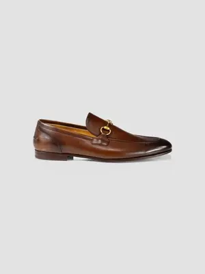 Gucci Jordaan Leather Loafers Brownie