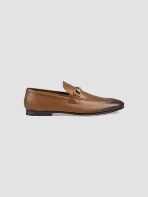 Gucci Jordaan Leather Loafers Cuir