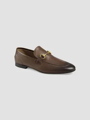 Gucci Jordaan Leather Loafers - Fondente