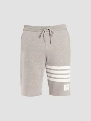 Thom Browne Classic Drawstring Cotton Sweatshorts - Light Grey