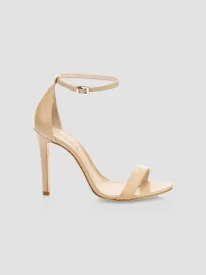 Schutz Cadey-lee Leather Ankle-strap Sandals - Beige