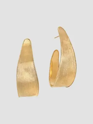 Marco Bicego Lunaria 18k Yellow Hoop Earrings - Gold