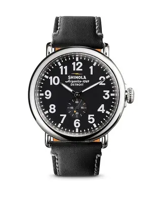Shinola Runwell Stainless Steel Watch Black Stainless Steel
