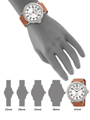 Shinola Runwell Stainless Steel Watch Stainless Steel Tan