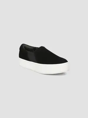 Vince Warren Slip-on Platform Suede Sneakers - Black
