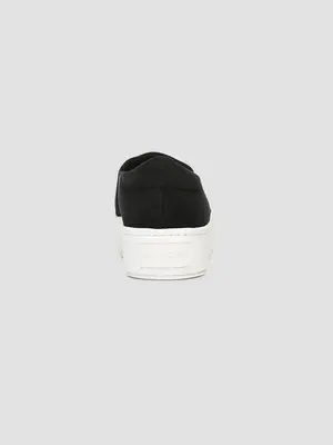 Vince Warren Slip-on Platform Suede Sneakers - Black