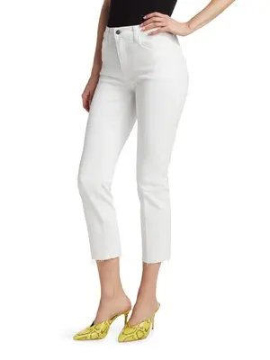 L'Agence Sada High-rise Crop Slim Straight Jeans