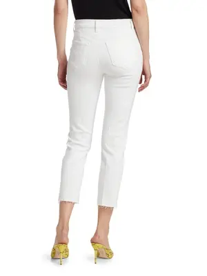 L'Agence Sada High-rise Crop Slim Straight Jeans