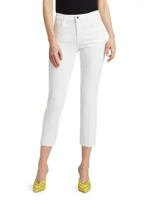 L'Agence Sada High-rise Crop Slim Straight Jeans