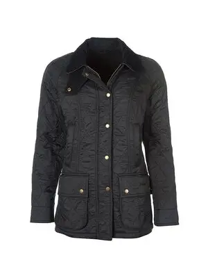 Barbour Women's Beadnell Fleece Lined Polarquilt - Black  - Black