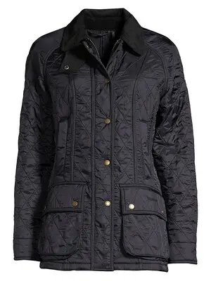 Barbour Women's Beadnell Fleece Lined Polarquilt - Black  Navy Navy