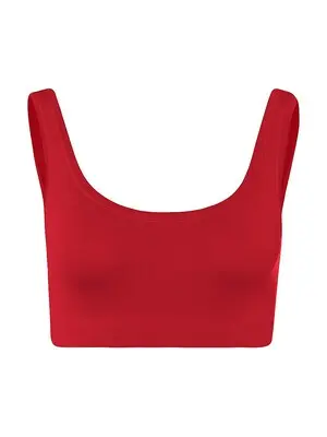 Hanro Touch Feeling Crop Top Blood Orange