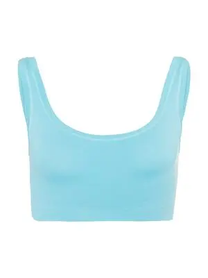 Hanro Touch Feeling Crop Top Soft Cyan
