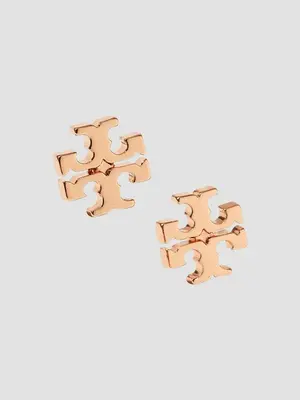 Tory Burch Rose Goldtone Logo Stud Earrings - Rose Gold
