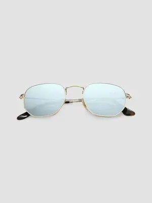 Ray-ban Rb3548 51mm Hexagonal Sunglasses - Silver