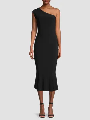 Norma Kamali One Shoulder Fishtail Dress