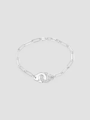 DINH VAN Ottes R12 18k & Diamond Chain Bracelet/7 - White Gold
