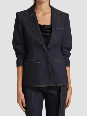 Cinq À Sept Khloe Denim Blazer - Indigo