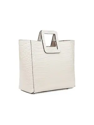 Staud Shirley Croc-embossed Leather Tote