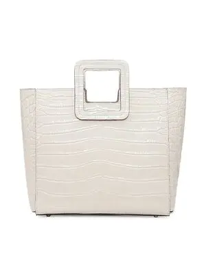 Staud Shirley Croc-embossed Leather Tote
