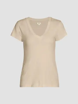 L'Agence Becca V-neck Cotton Tee