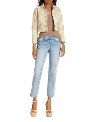 L'Agence Becca V-neck Cotton Tee