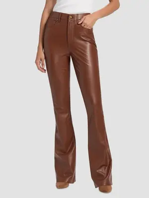 Veronica Beard Beverly High-rise Skinny Flared Pants - Mahogany