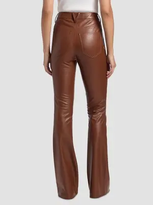 Veronica Beard Beverly High-rise Skinny Flared Pants - Mahogany