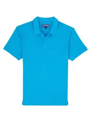 Vilebrequin Pyramid Linen Polo Shirt - Hawaiian Blue