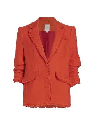 Cinq À Sept Khloe Boucle Blazer Cherry Tomato