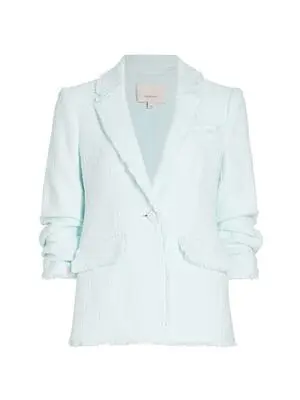 Cinq À Sept Khloe Boucle Blazer Glacial Blue