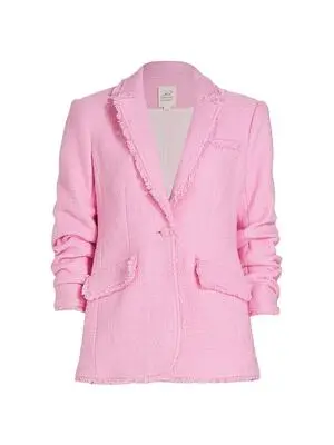 Cinq À Sept Khloe Boucle Blazer Pink Lemonade