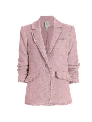 Cinq À Sept Khloe Boucle Blazer Pink Sand